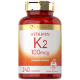 Carlyle Vitamin K2 MK-4, 100 mcg | 240 quick release capsules, Non-GMO & Gluten Free - Walmart.com