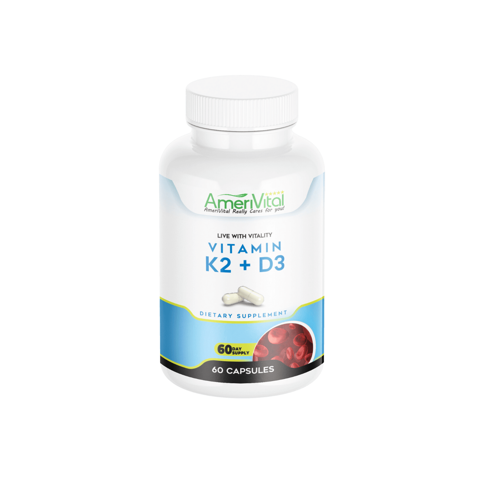 Vitamin K2-D3 Max 60 CT 175 CC - Walmart Business Supplies