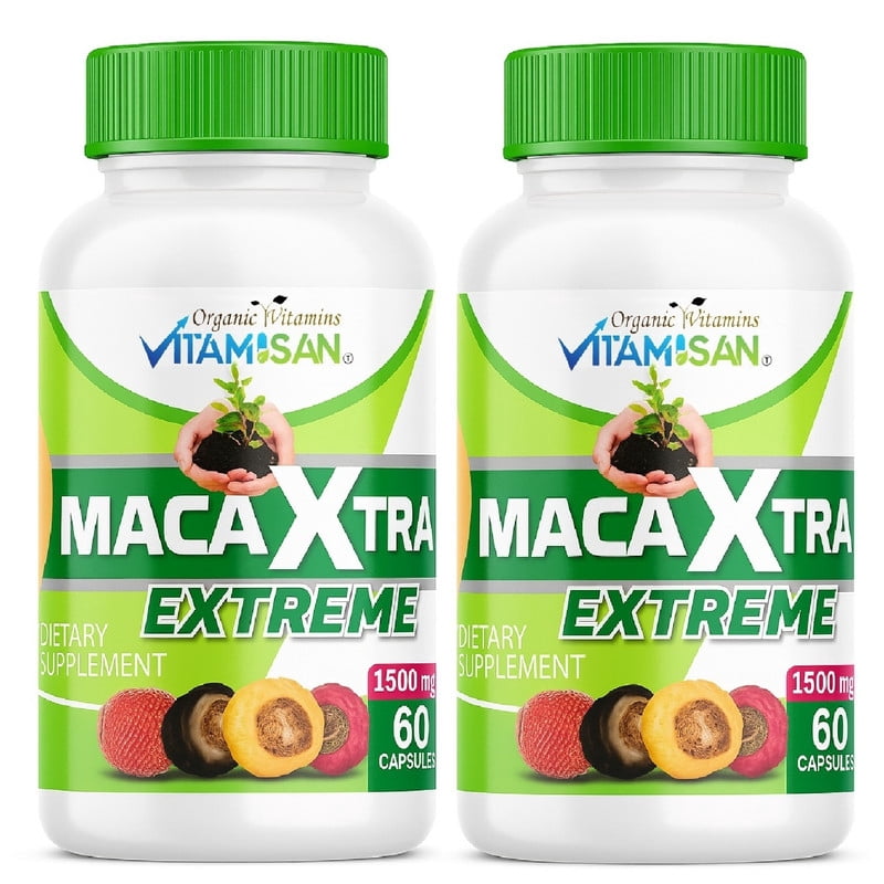 Vitamisan Maca Xtra Extreme 1500mg | Peruvian Maca Root Capsules ...
