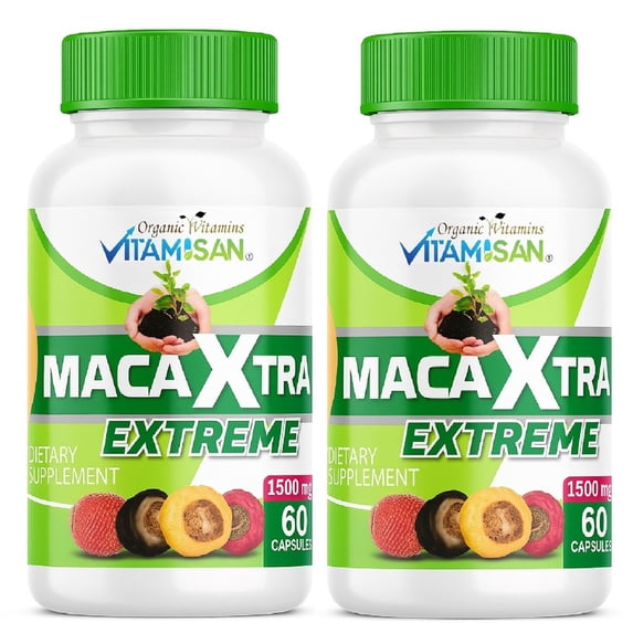 Vitamisan Maca Xtra Extreme 1500mg | Peruvian Maca Root Capsules ...
