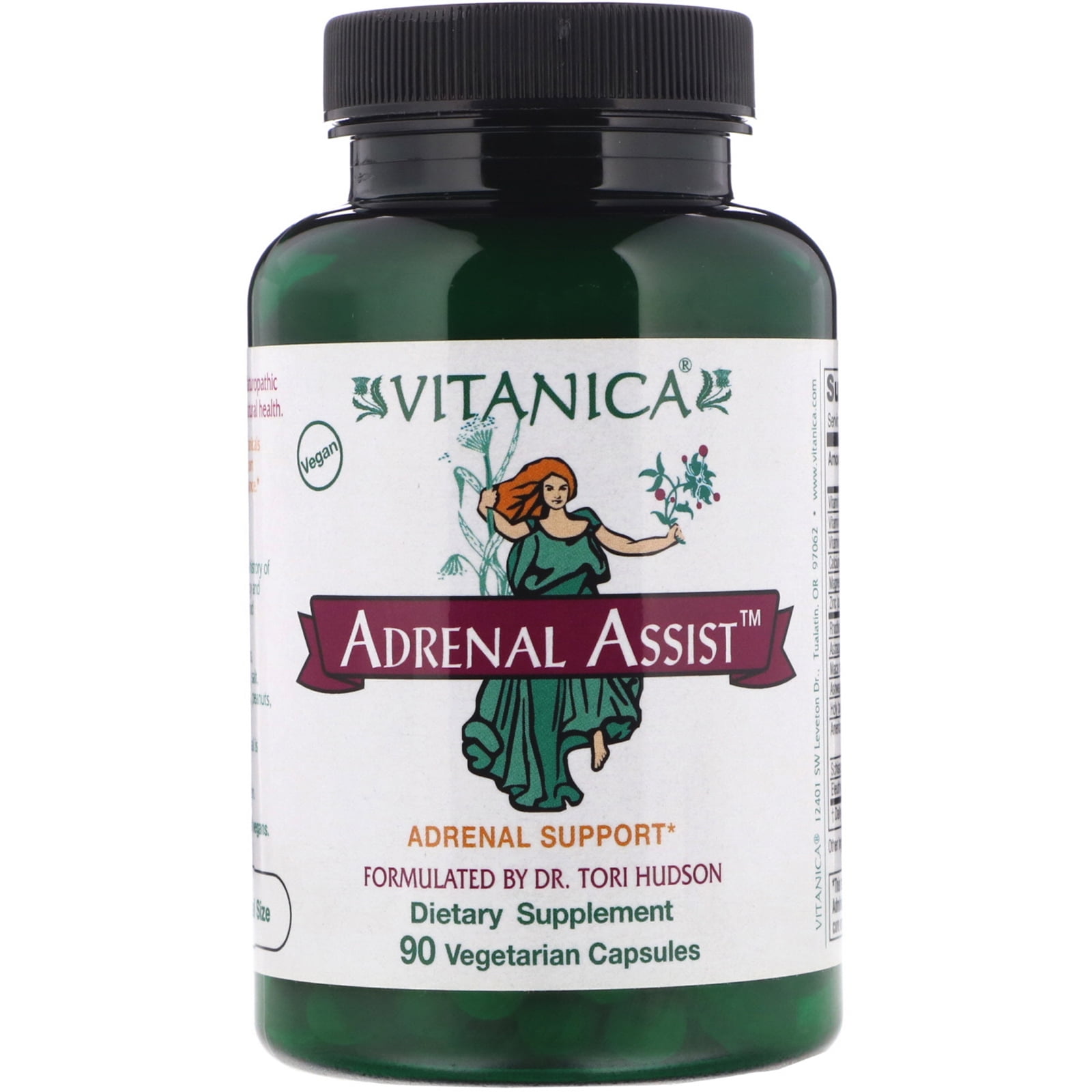 Vitanica Adrenal Assist Stress Pills, Vegan Adrenal Support, 90 ...