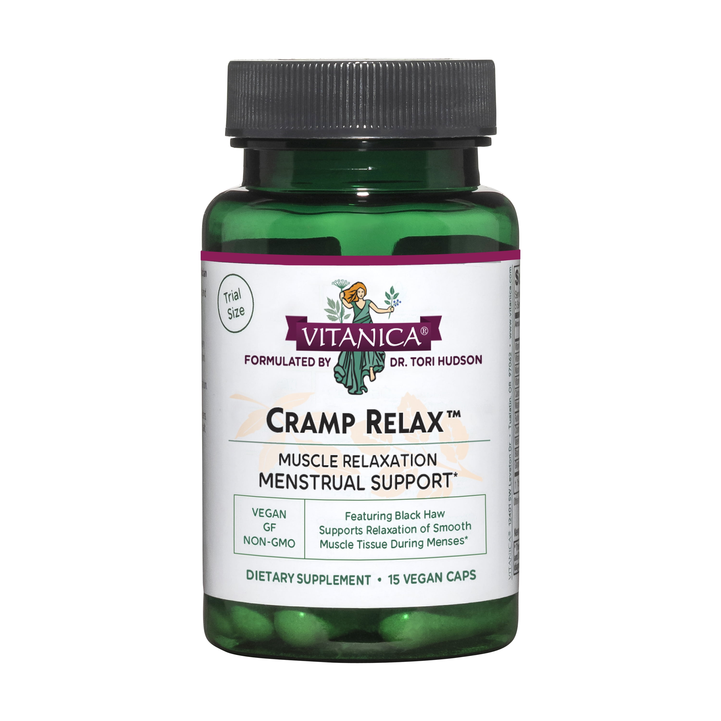 Vitanica Cramp Relax, Menstrual Support, Vegan, 15 Capsules - Walmart.com