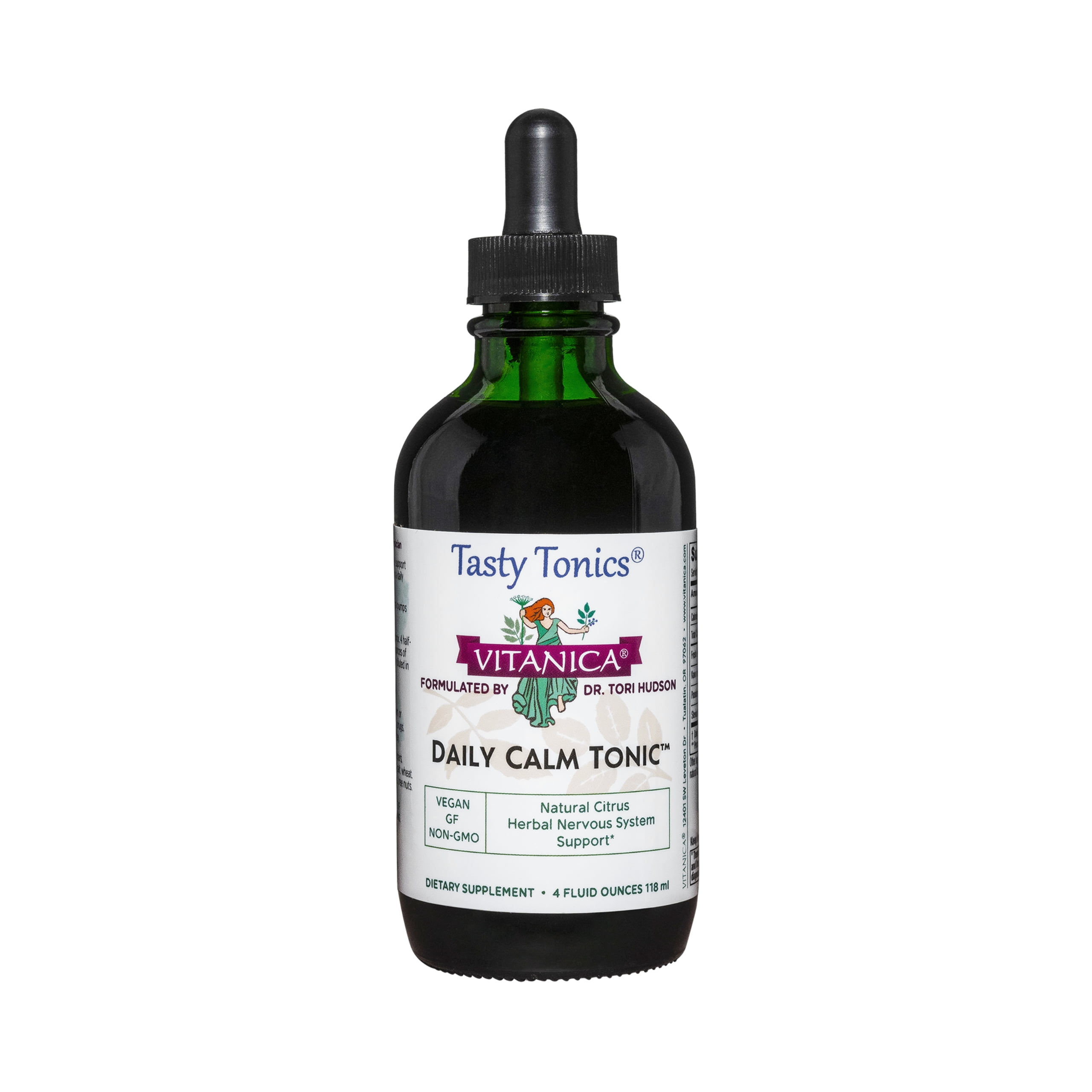 Vitanica Daily Calm Tonic, Natural Liquid Stress Relief Supplement, Dr ...
