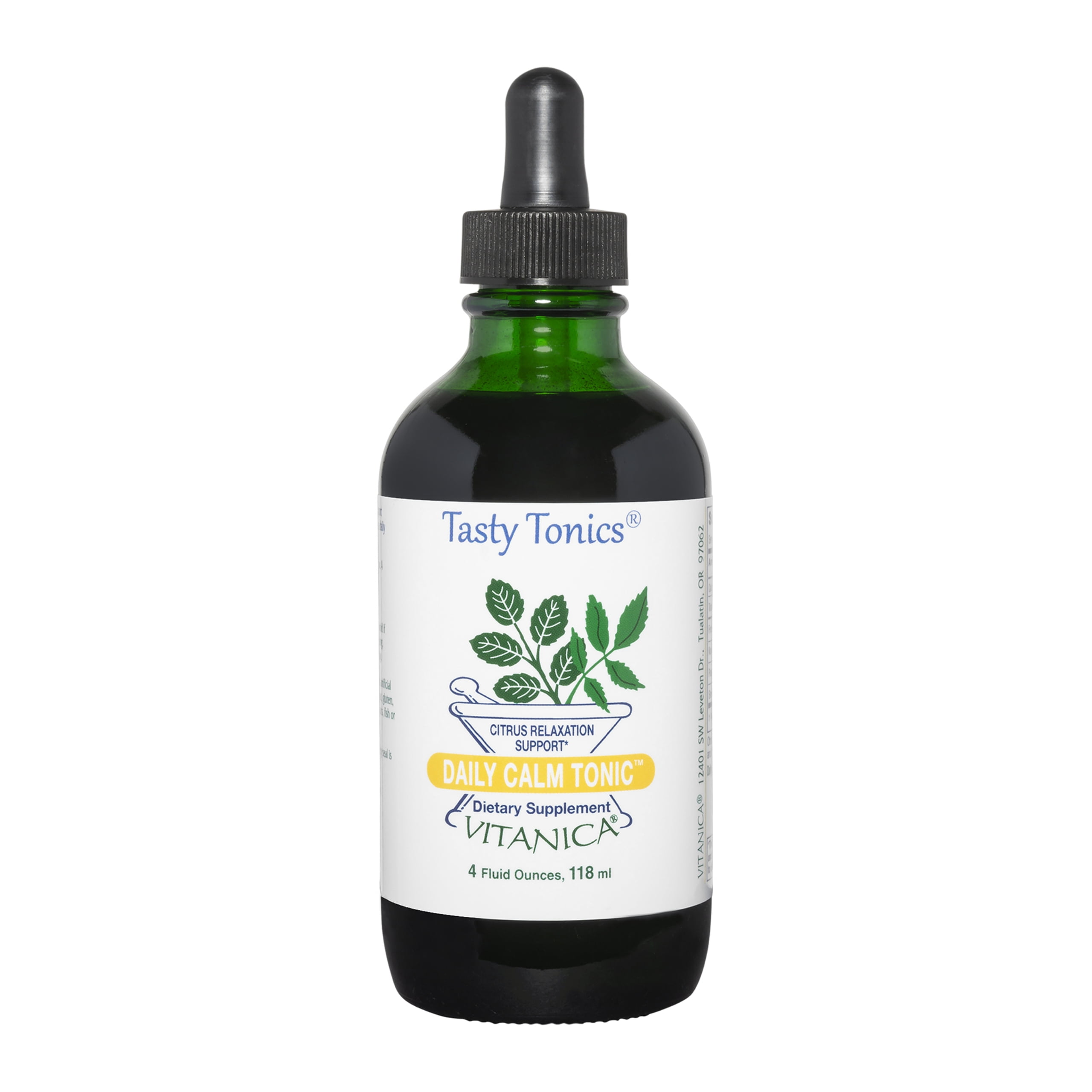 Vitanica Daily Calm Tonic, Natural Liquid Stress Relief Supplement, Dr ...