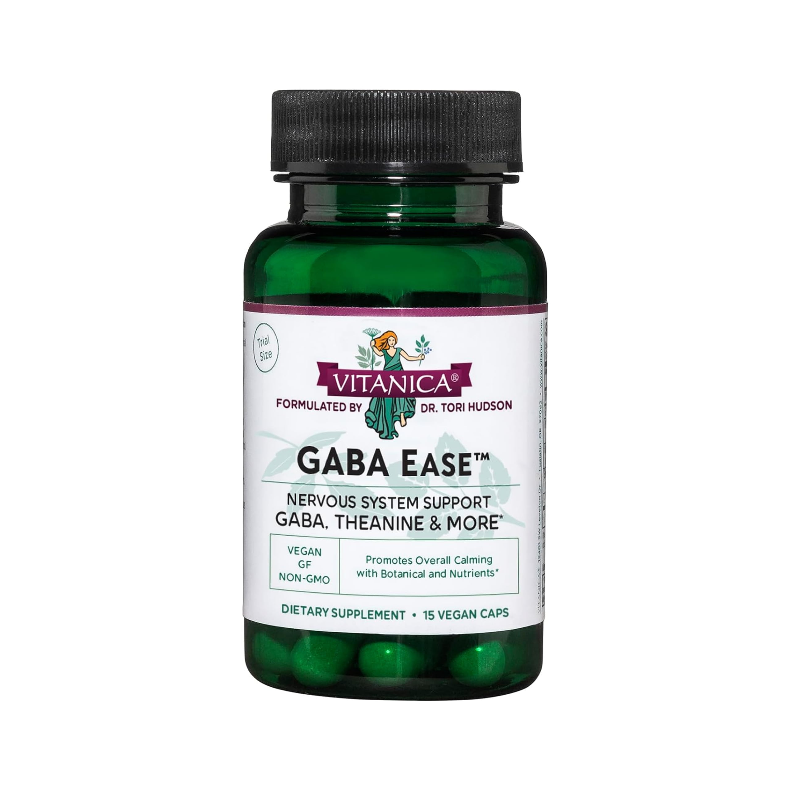 Vitanica, GABA Ease, Calming Support, Vegan, 15 Capsules - Walmart.com