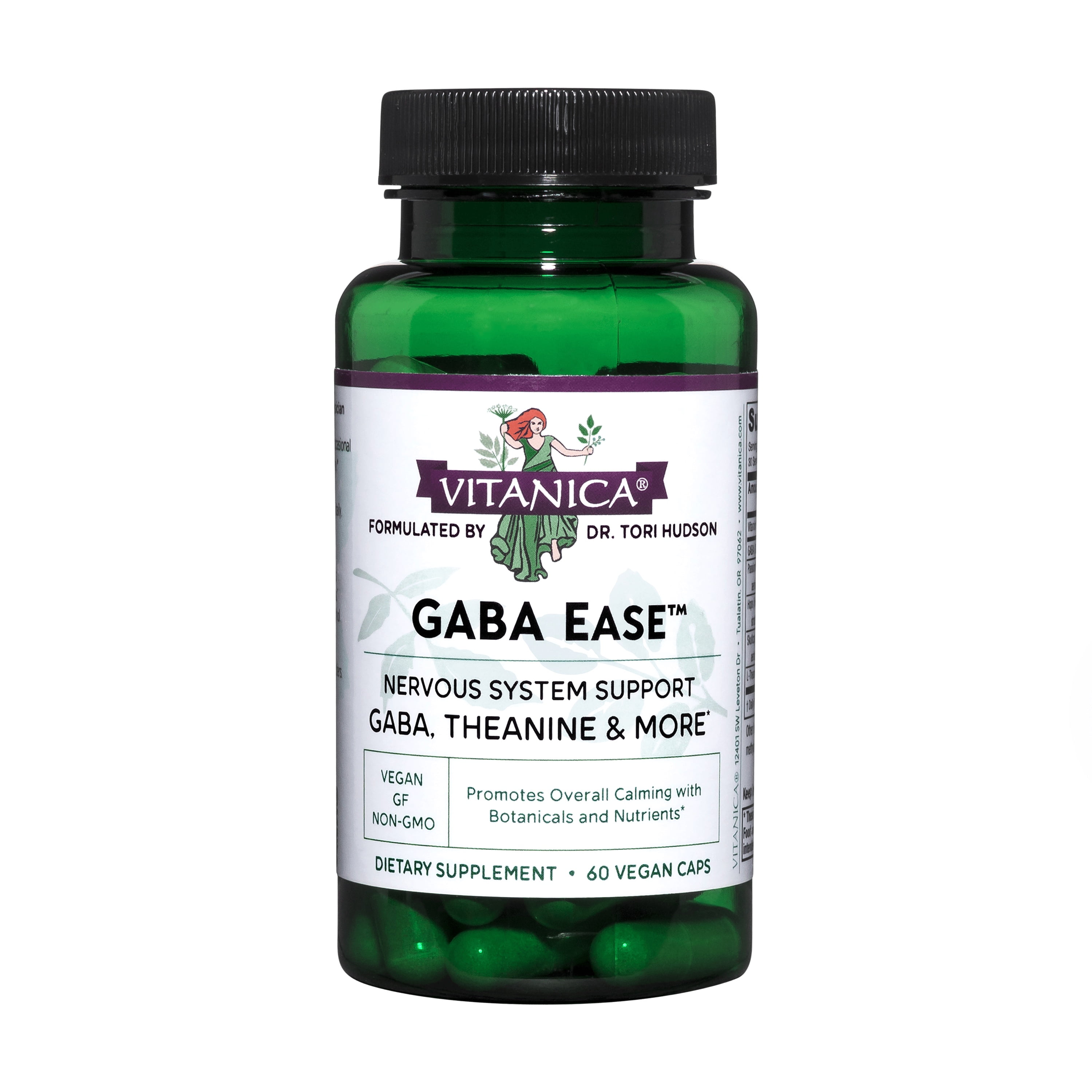 Vitanica GABA Ease, Calming Support, Vegan, 60 Capsules - Walmart.com