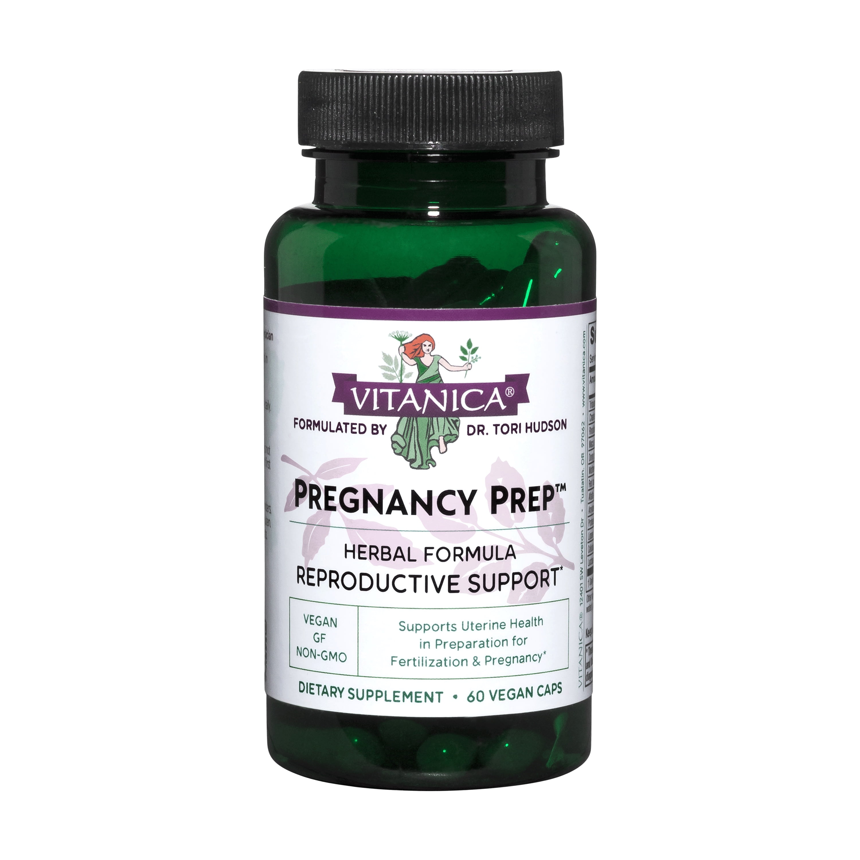 Vitanica Pregnancy Prep, Reproductive System Support, Vegan, 60 ...