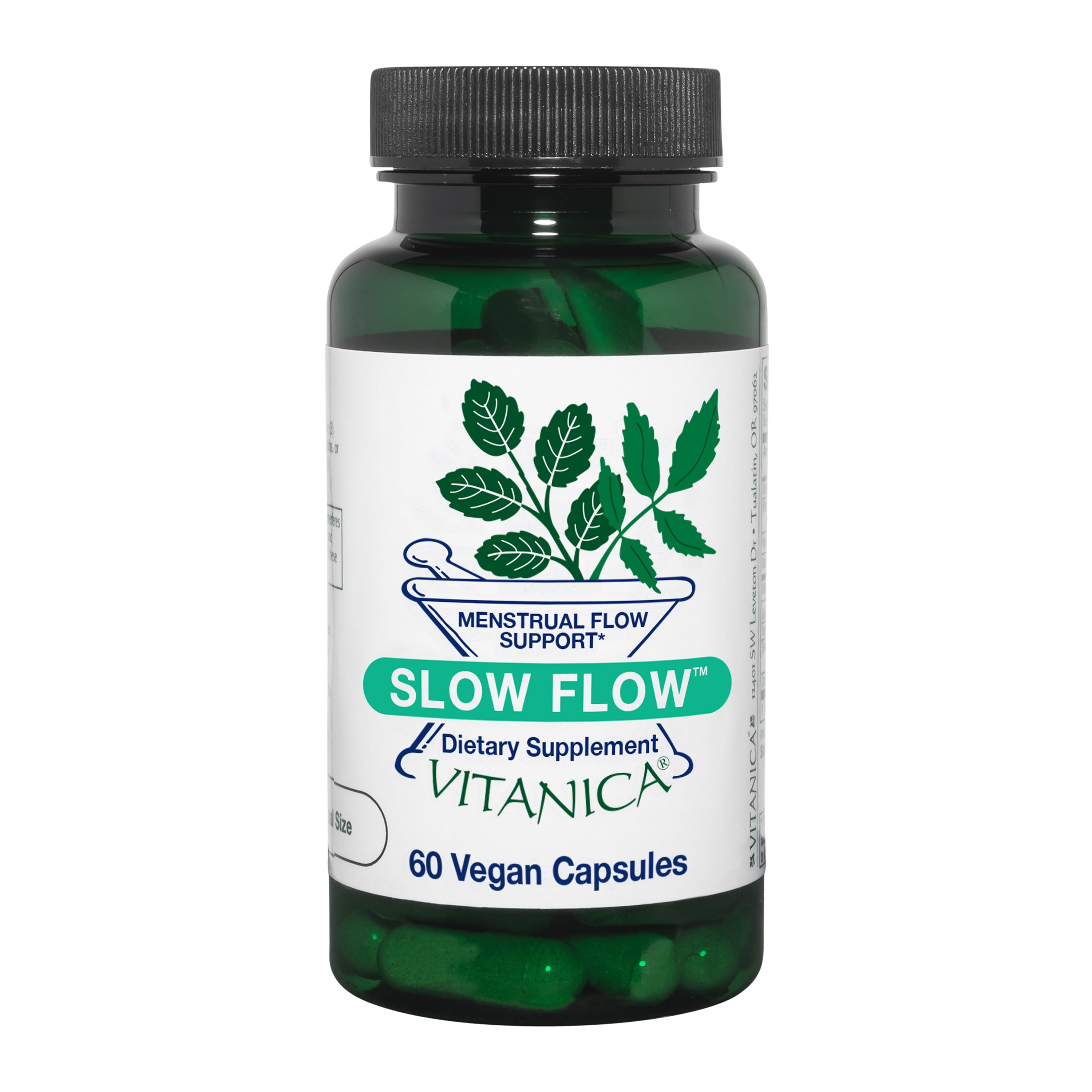 Vitanica Slow Flow, Menstrual Flow Support, Vegan, 60 Capsules (Slow ...