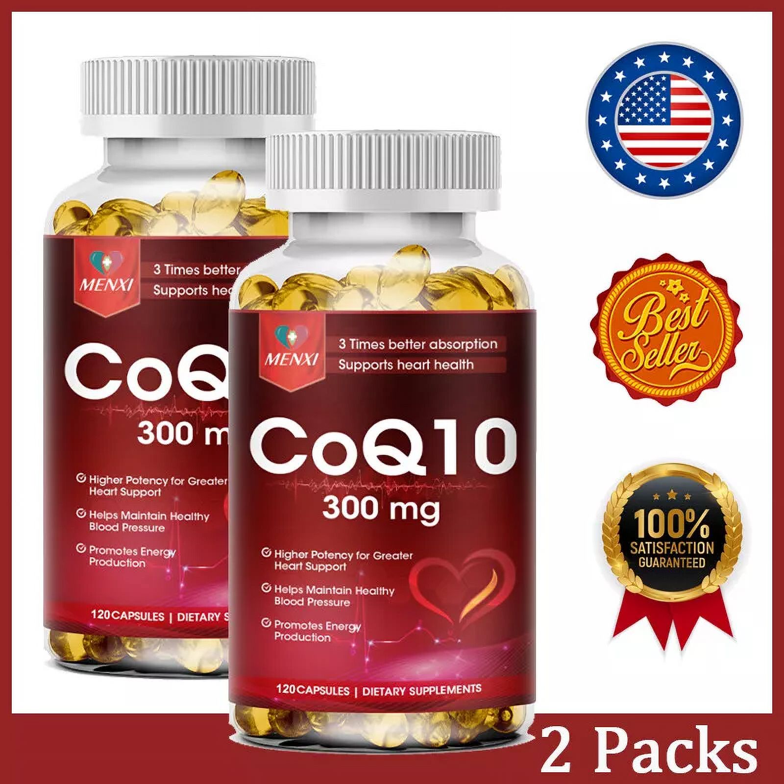 Vitar Life Coenzyme Q-10 300mg Antioxidant, Heart Health Support ...