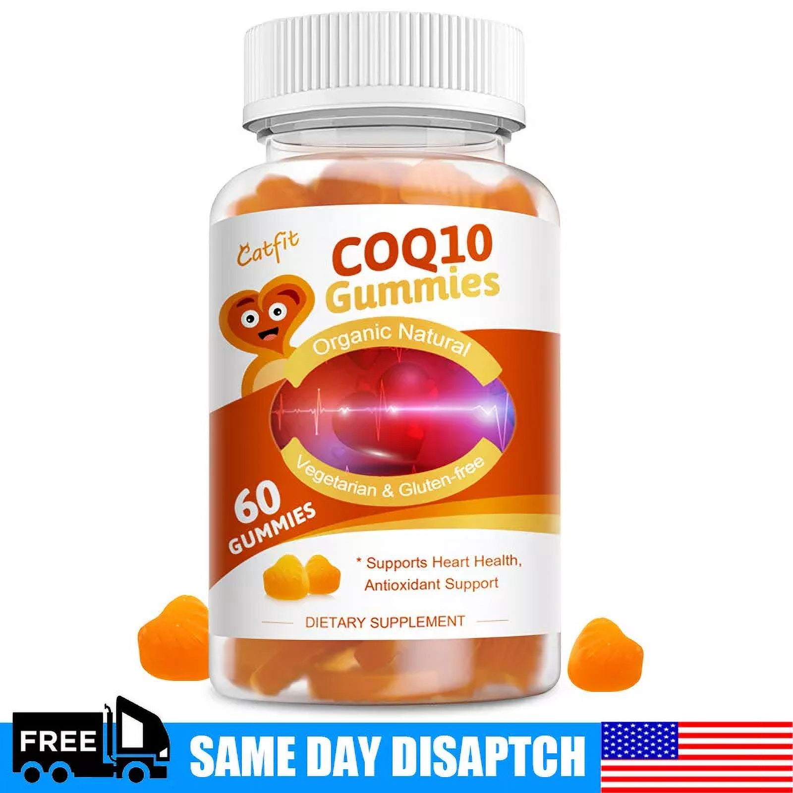 Vitar Life Coenzyme Q10 Gummies Natural Heart Health Support - High ...