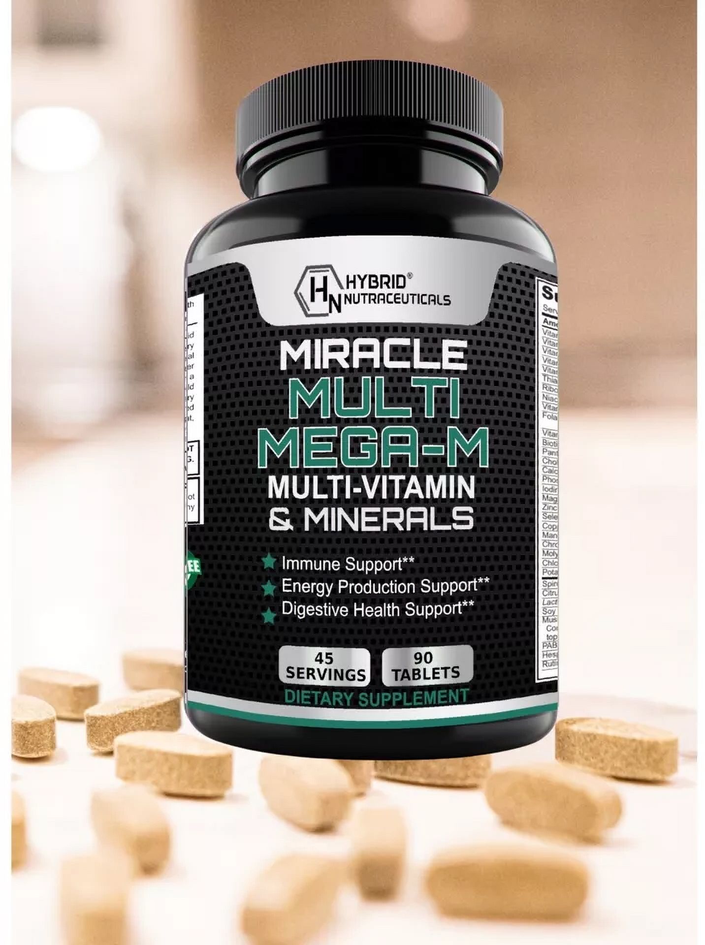 Vitar Life MEGA-M Multivitamin for Men & Multi for Women with Whole ...