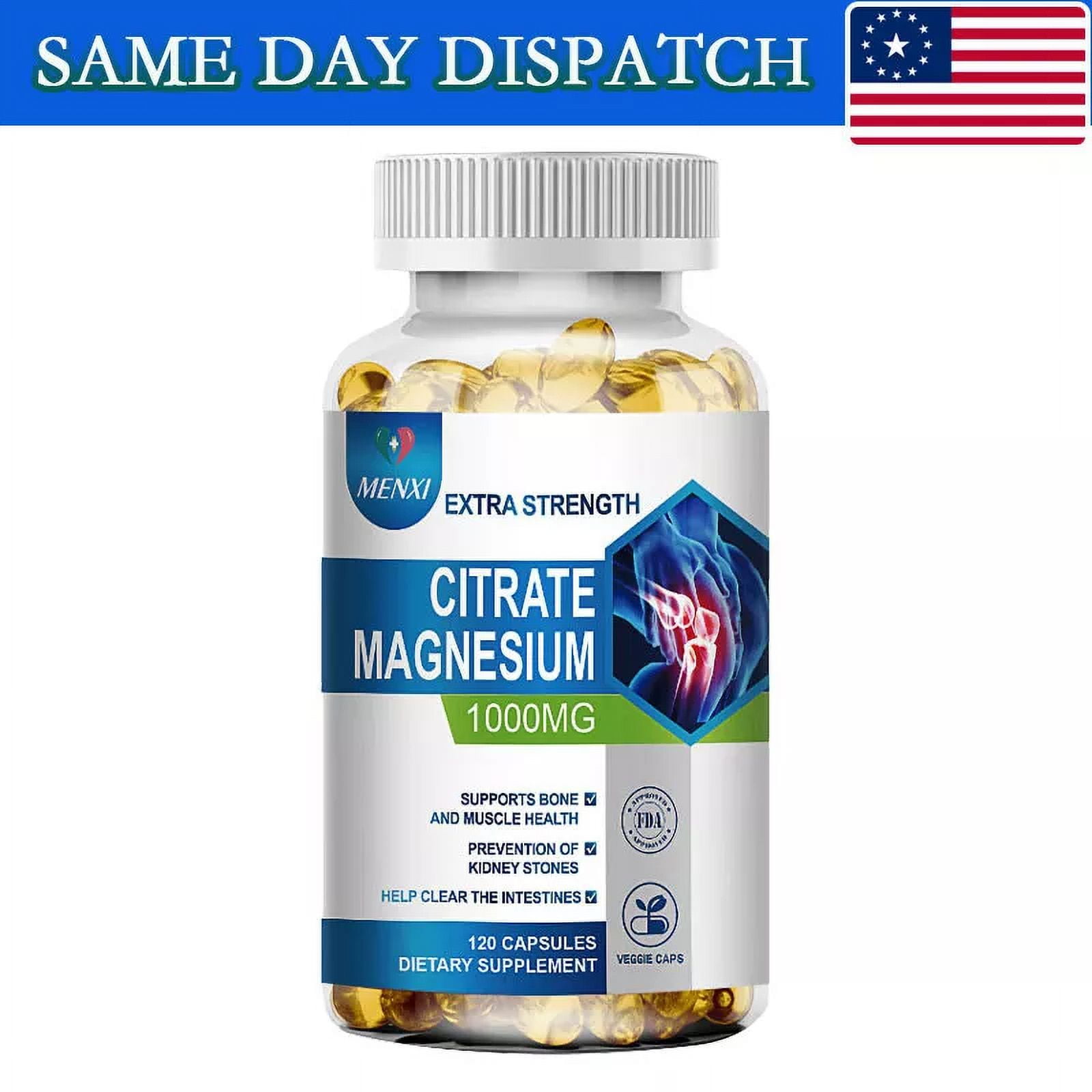 Vitar Life Magnesium Citrate Capsules-1000mg of Magnesium Citrate ...