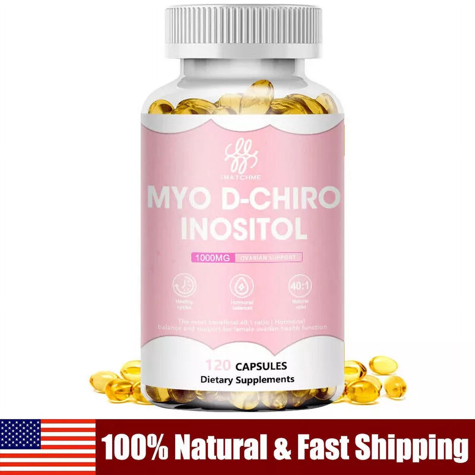 Vitar Life Myo & D-Chiro Inositol Capsules 1000mg Ovarian Health For ...