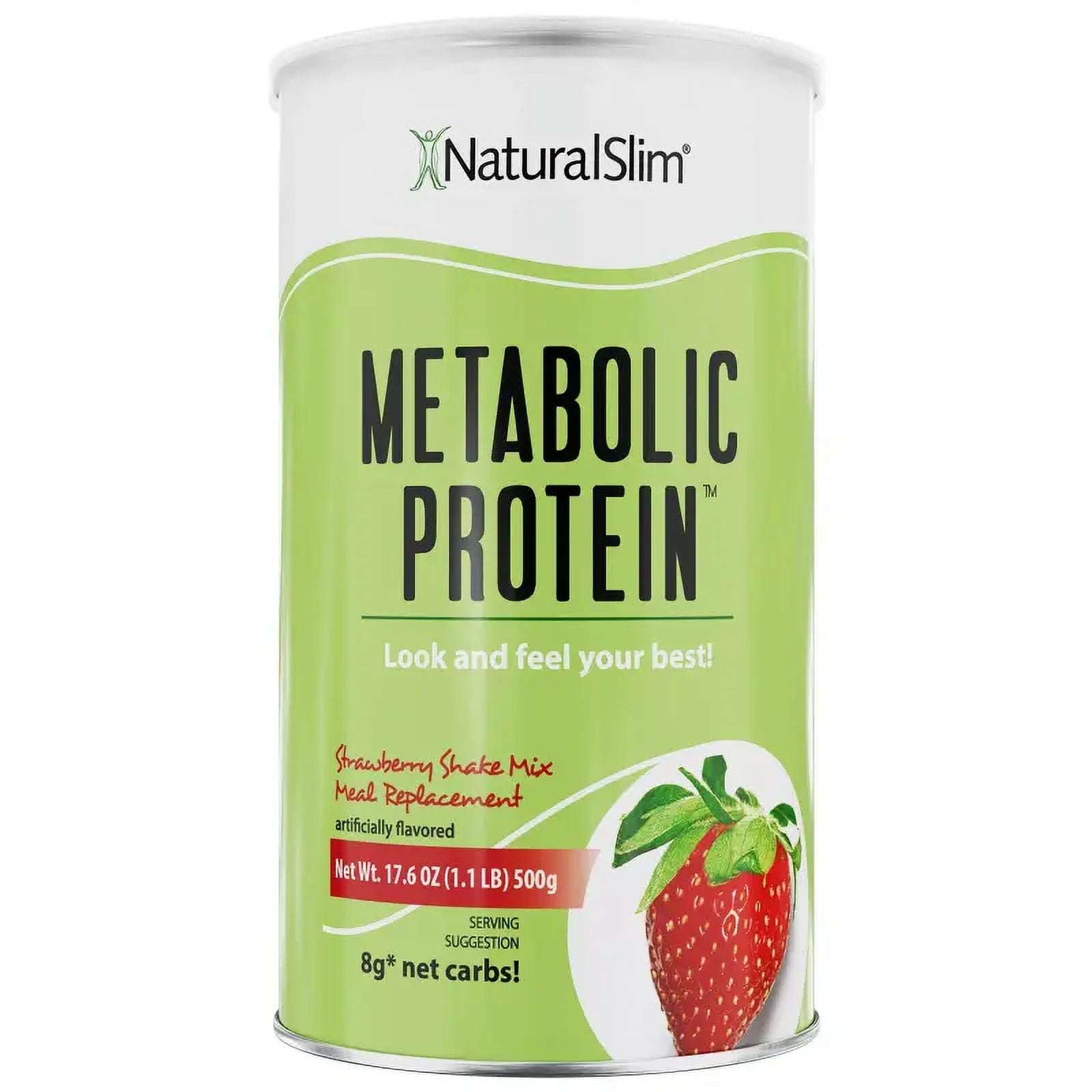 Vitar Life NaturalSlim METABOLIC PROTEIN Meal Replacement Whey Protein Shake (Strawberry ...