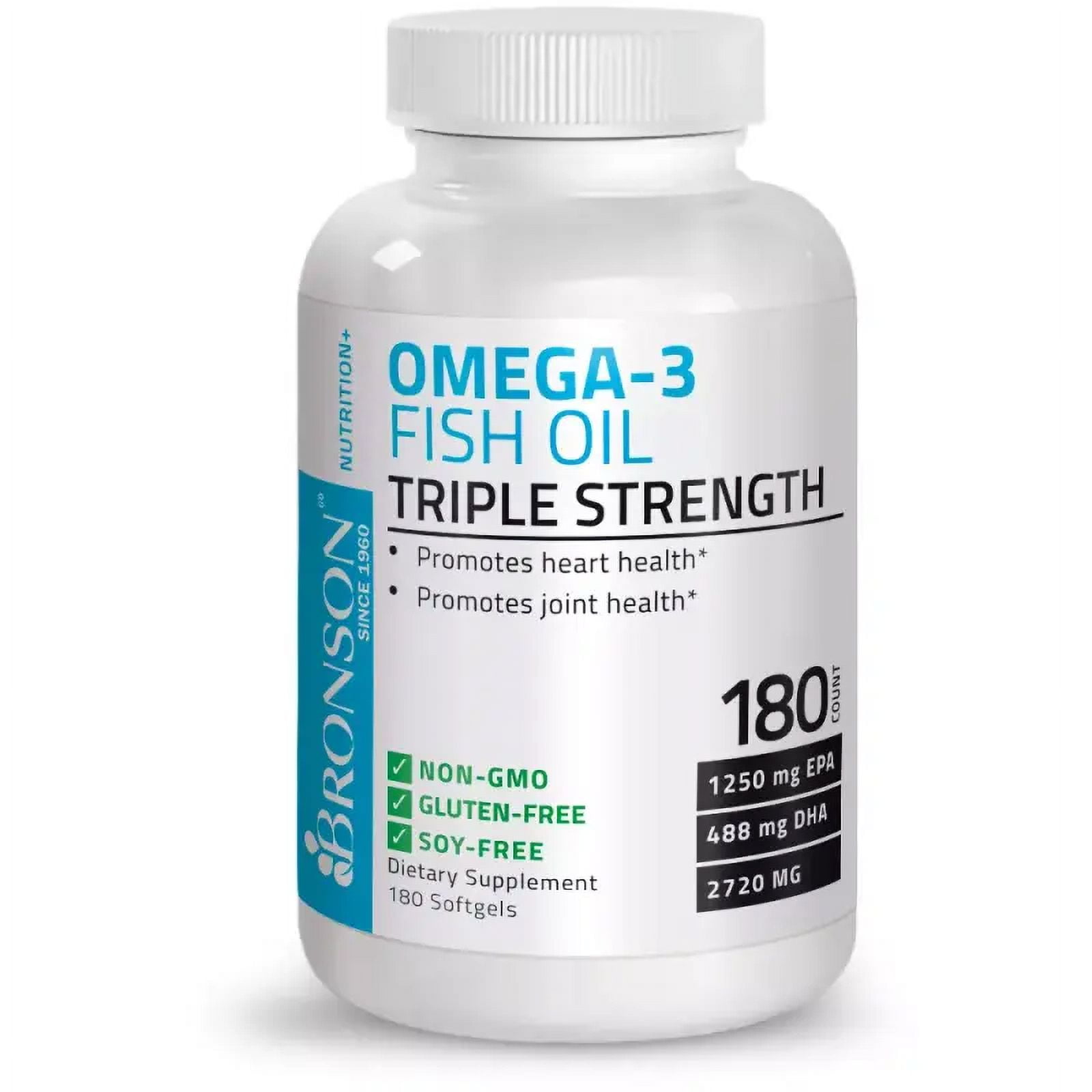 Vitar Life OMEGA-3 FISH OIL TRIPLE STRENGTH HIGH EPA DHA NON-GMO BY ...