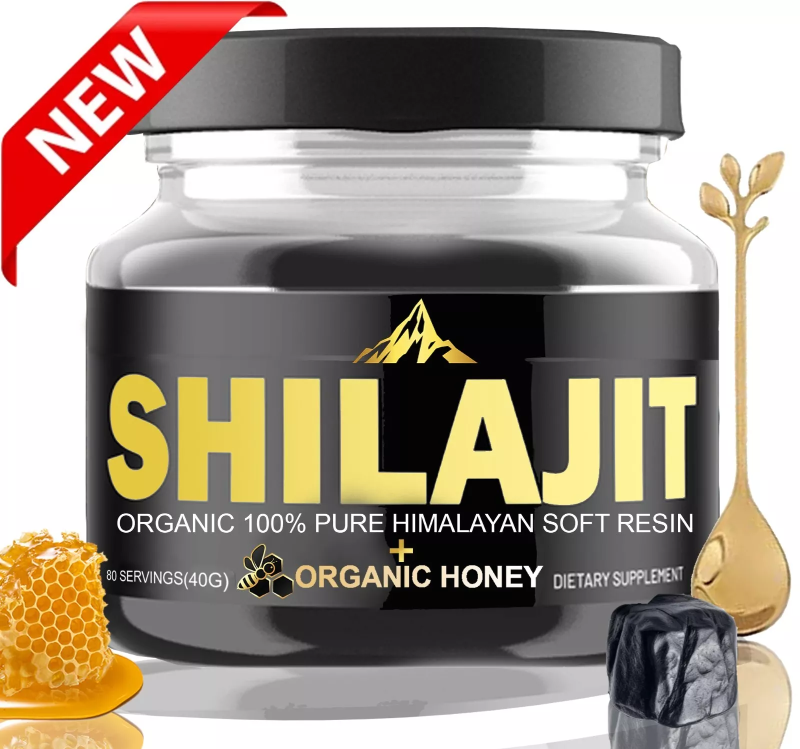 Vitar Life Pure Himalayan Shilajit Plus Honey, Soft Resin, Extremely ...