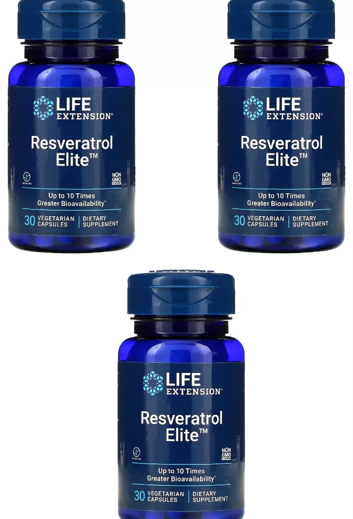 Vitar Life Trans Resveratrol Elite 3X30 Caps Life Extension Japanese ...