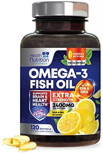 Vitar Life Triple Strength Omega3 Fish Oil 2400mg w High EPA DHA Heart ...