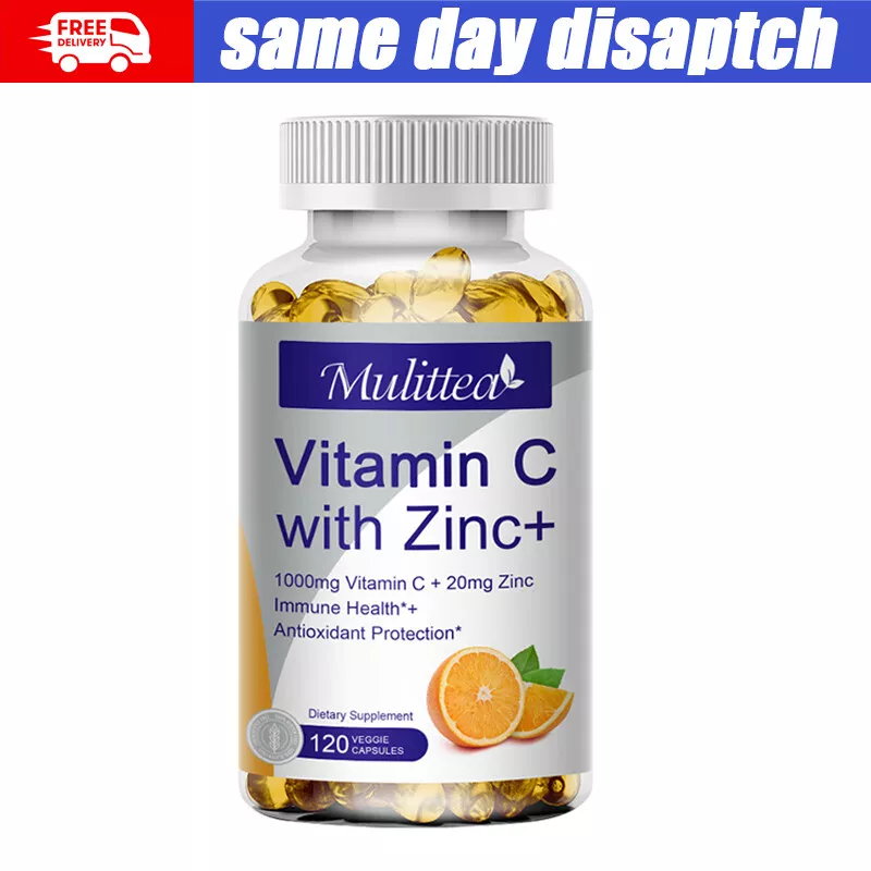 Vitar Life Vitamin C Capsules 1000mg+ Zinc 20mg For Immune System ...