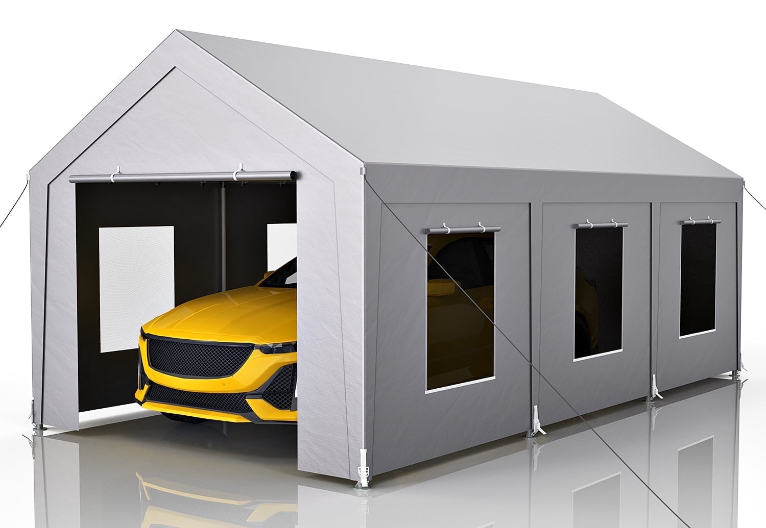 Vitarpatio Carport, 10x20 ft Heavy Duty Car Port Canopy with 6 Roll up ...