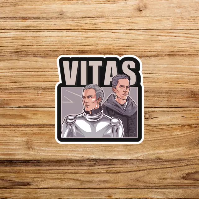 Vitas Sci-Fi Sticker - Futuristic Duo In Sleek Metallic Armor ...