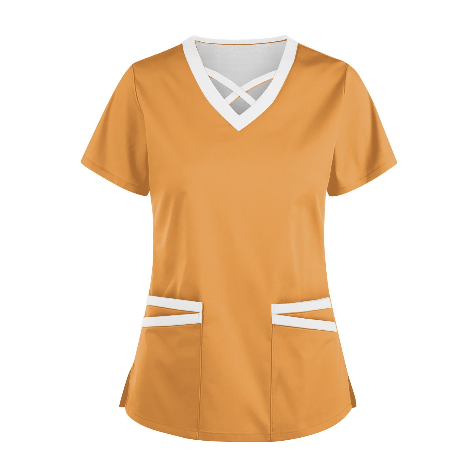 Vitastitch Scrub Sets for Woman,Color Block V-Neck Short Sleeve ...