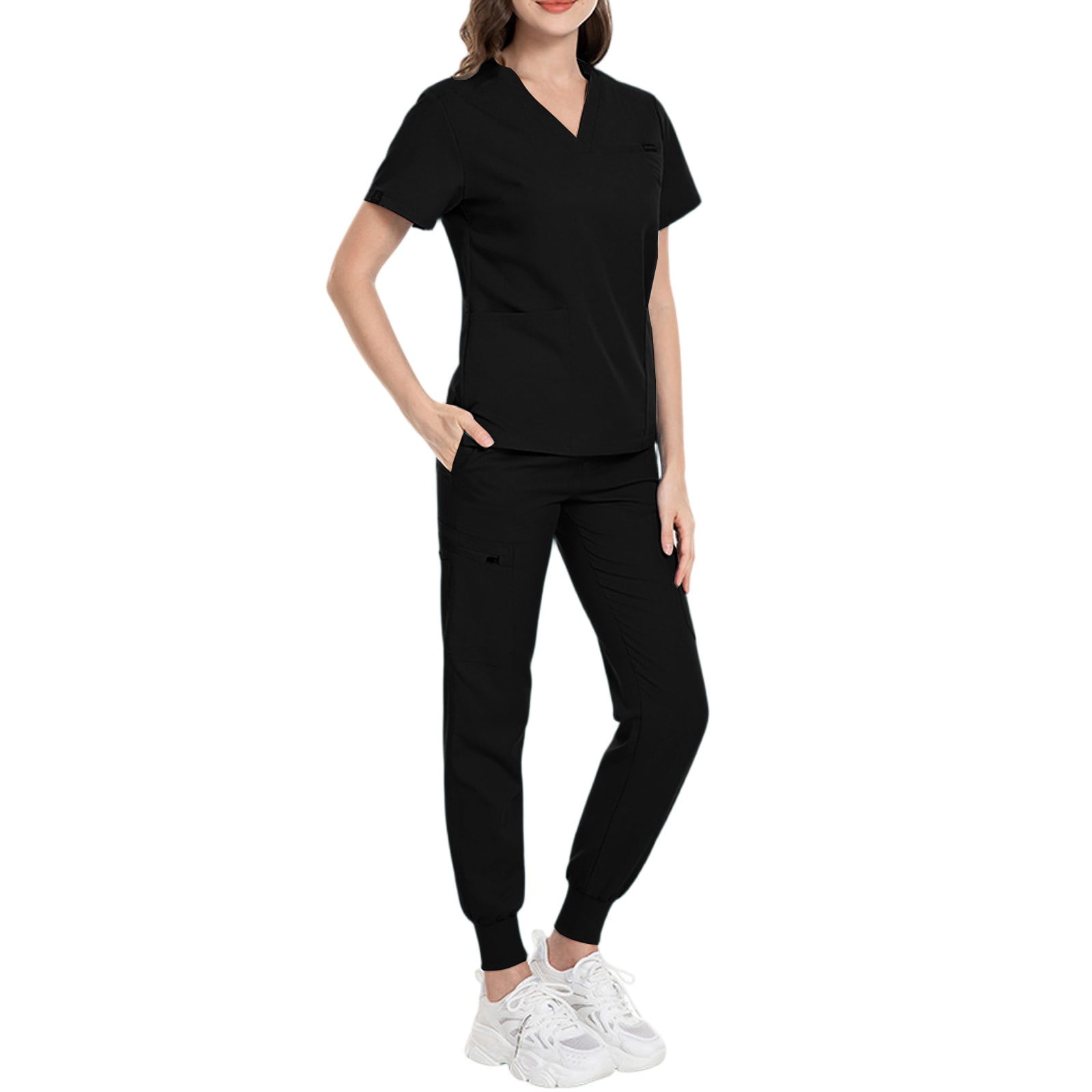 Vitastitch Scrub Sets for Woman, Women's V-Neck Short Sleeve Scrub Top ...