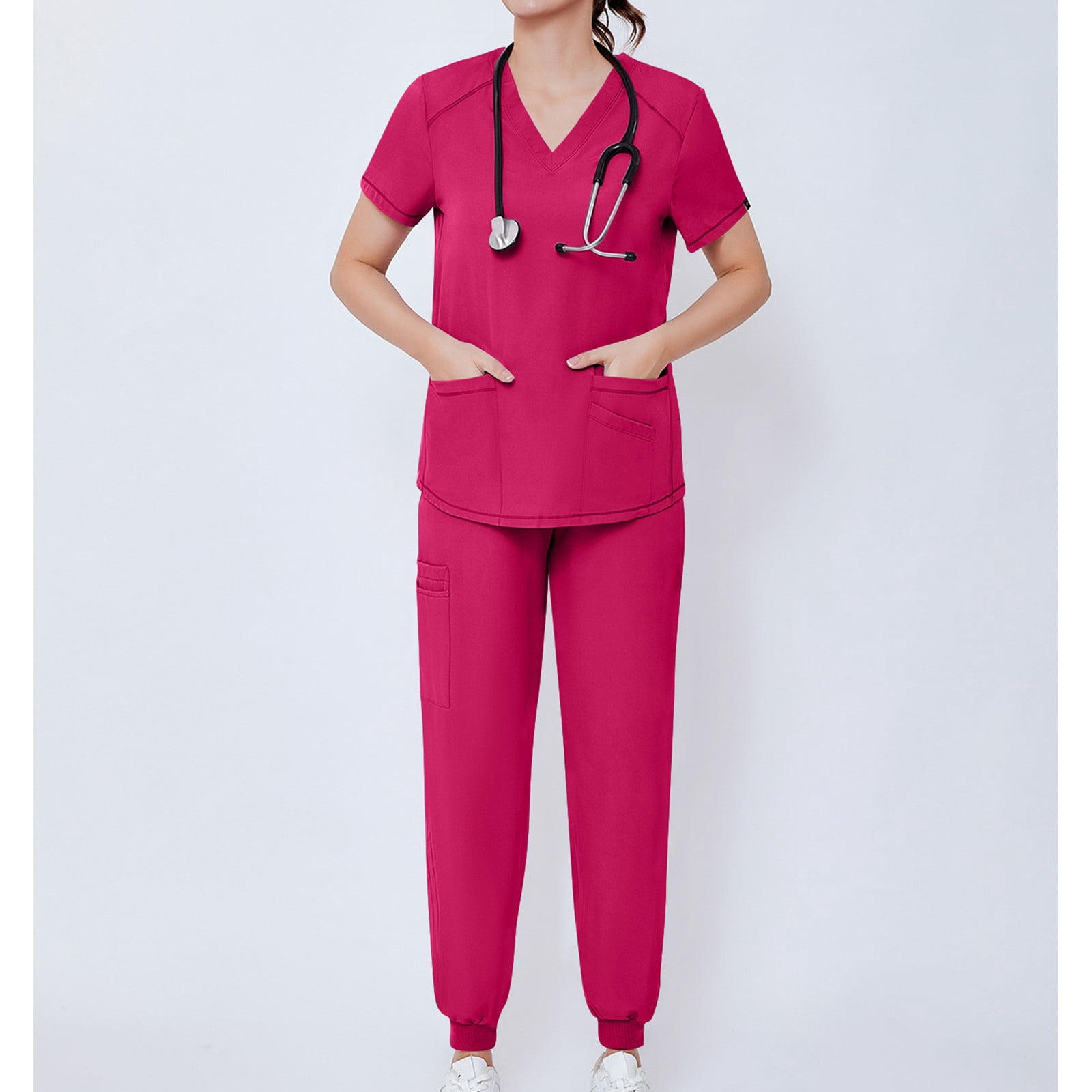 Vitastitch Under Scrubs for Women Long Sleeve,Two-Piece Set Short ...