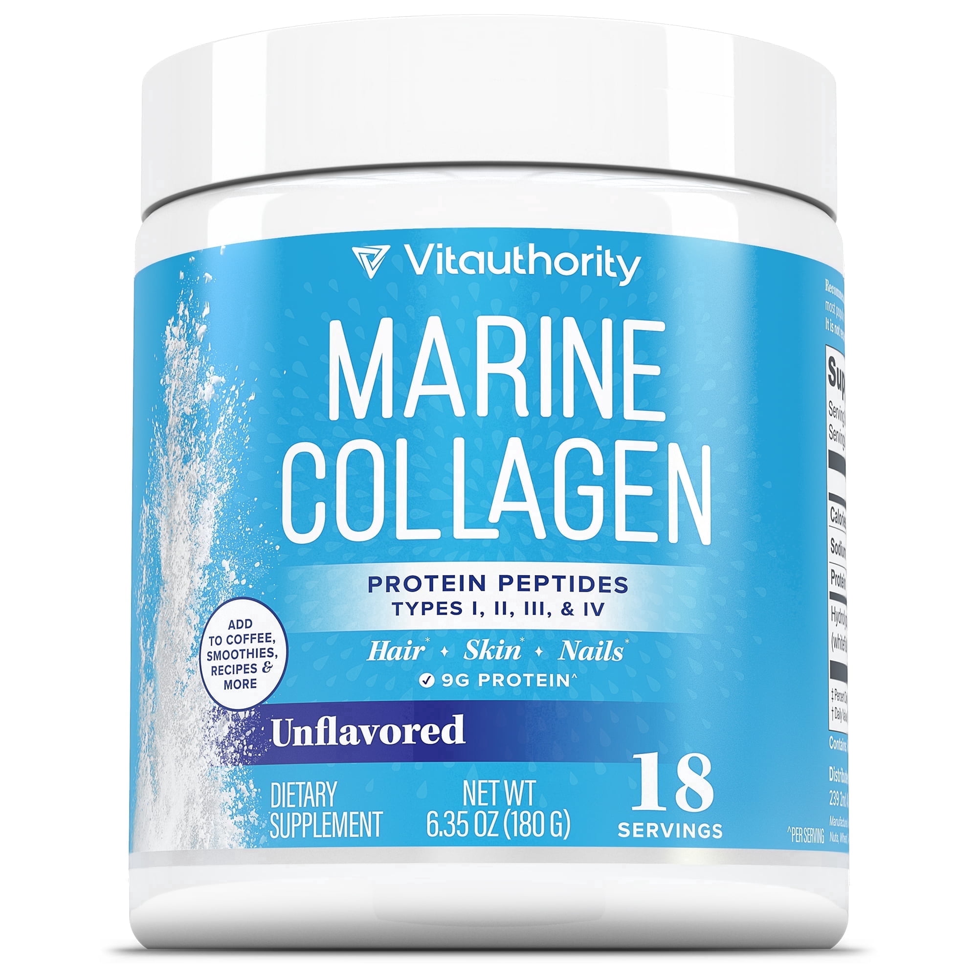 Vitauthority Marine Collagen Peptides Powder Supplement | Hydrolyzed ...