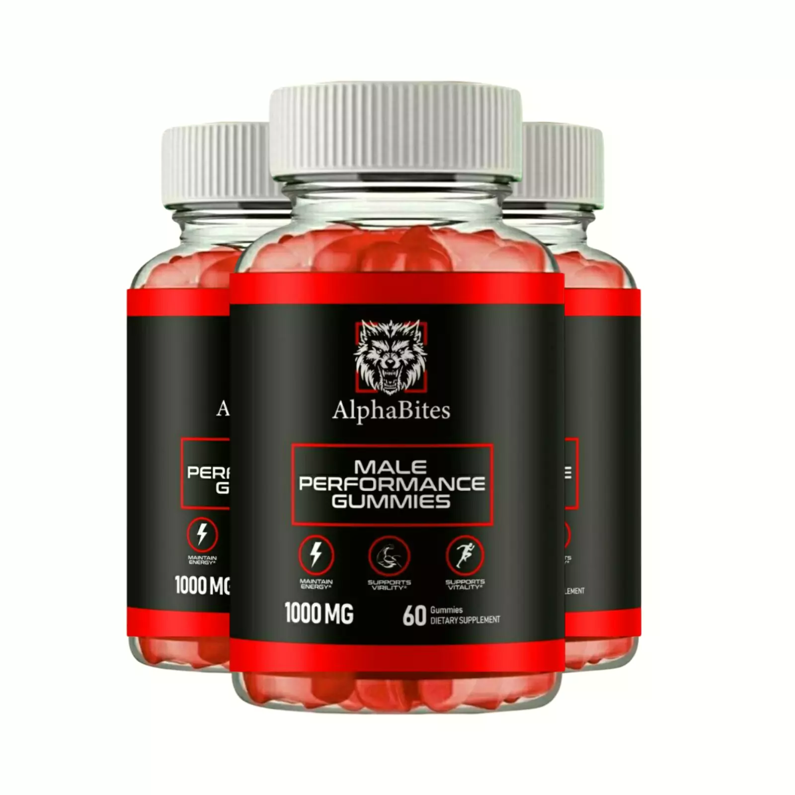 Vitazens 3 Pack Alphabites Male Gummies Alpha Bites Natural Support