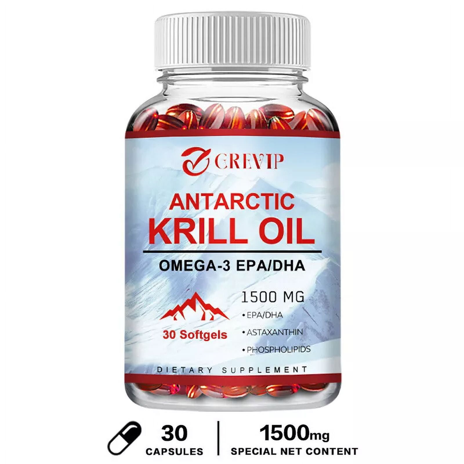 Vitazens Antarctic Krill Oil - Astaxanthin, Phospholipids, Omega-3 ...