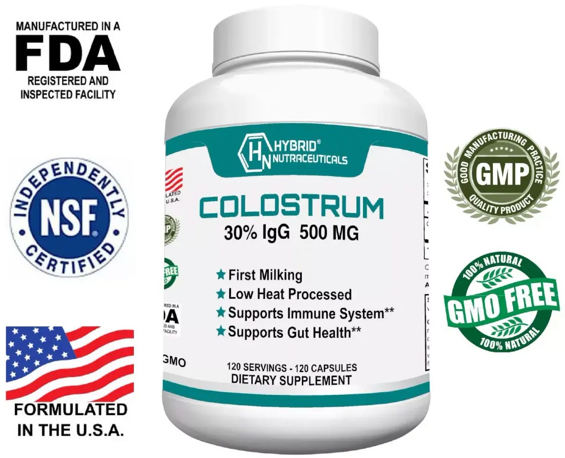 Vitazens Bovine Colostrum Capsules 500mg 30% IgG Healthy, Immune Response, Gut Health-120 ...