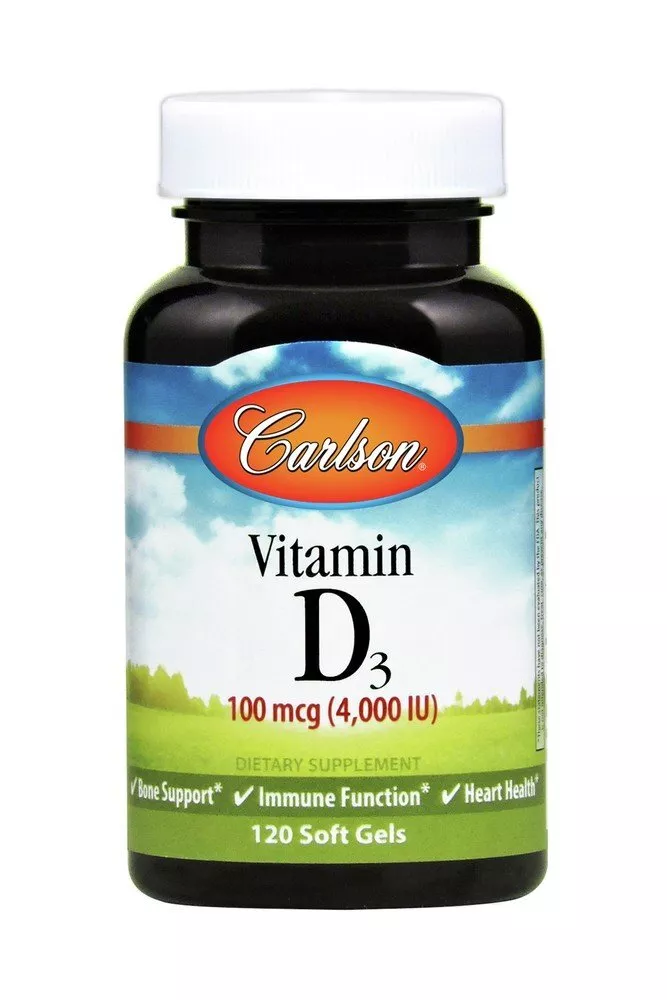 Vitazens Carlson Laboratories Vitamin D3 4000 IU 120 Softgel ...