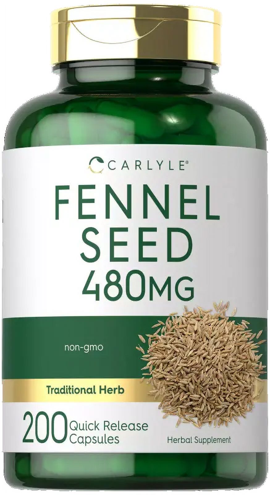 Vitazens Fennel Seed Capsules 480mg | 200 Count | Non-GMO | # Catalogs ...
