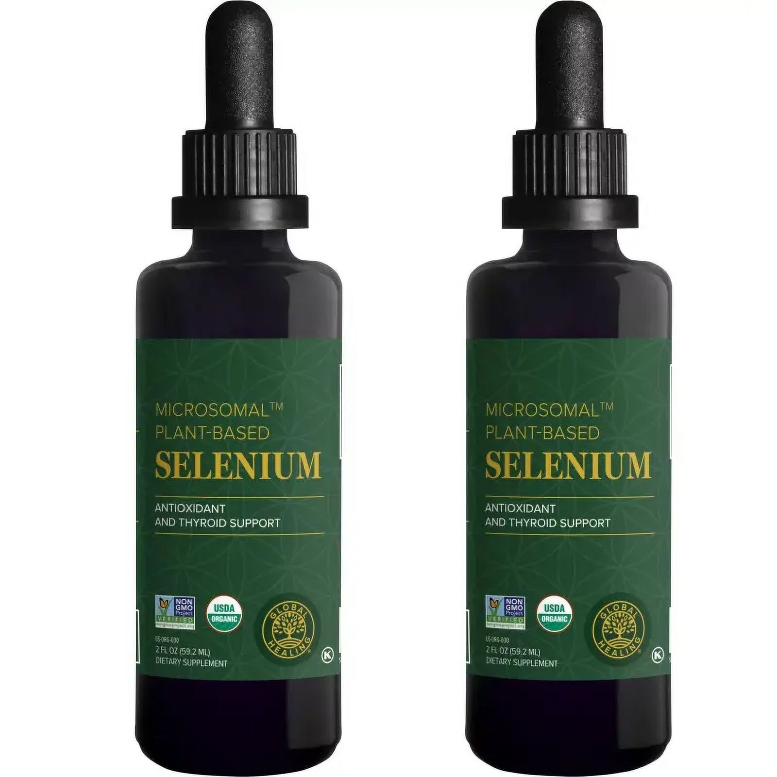 Vitazens Global Healing Selenium 200mcg for Thyroid Support - 2 Fl Oz ...