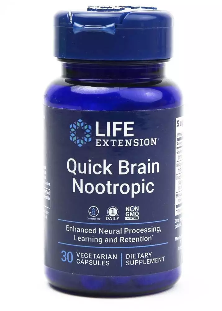 Vitazens Life Extension Quick Brain Nootropic 30caps Bacopa/Gotu Kola ...