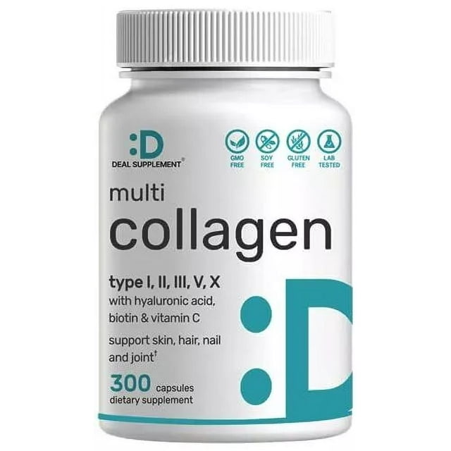 Vitazens Multi Collagen with Hyaluronic Acid, Vitamin C For Skin, Joint ...