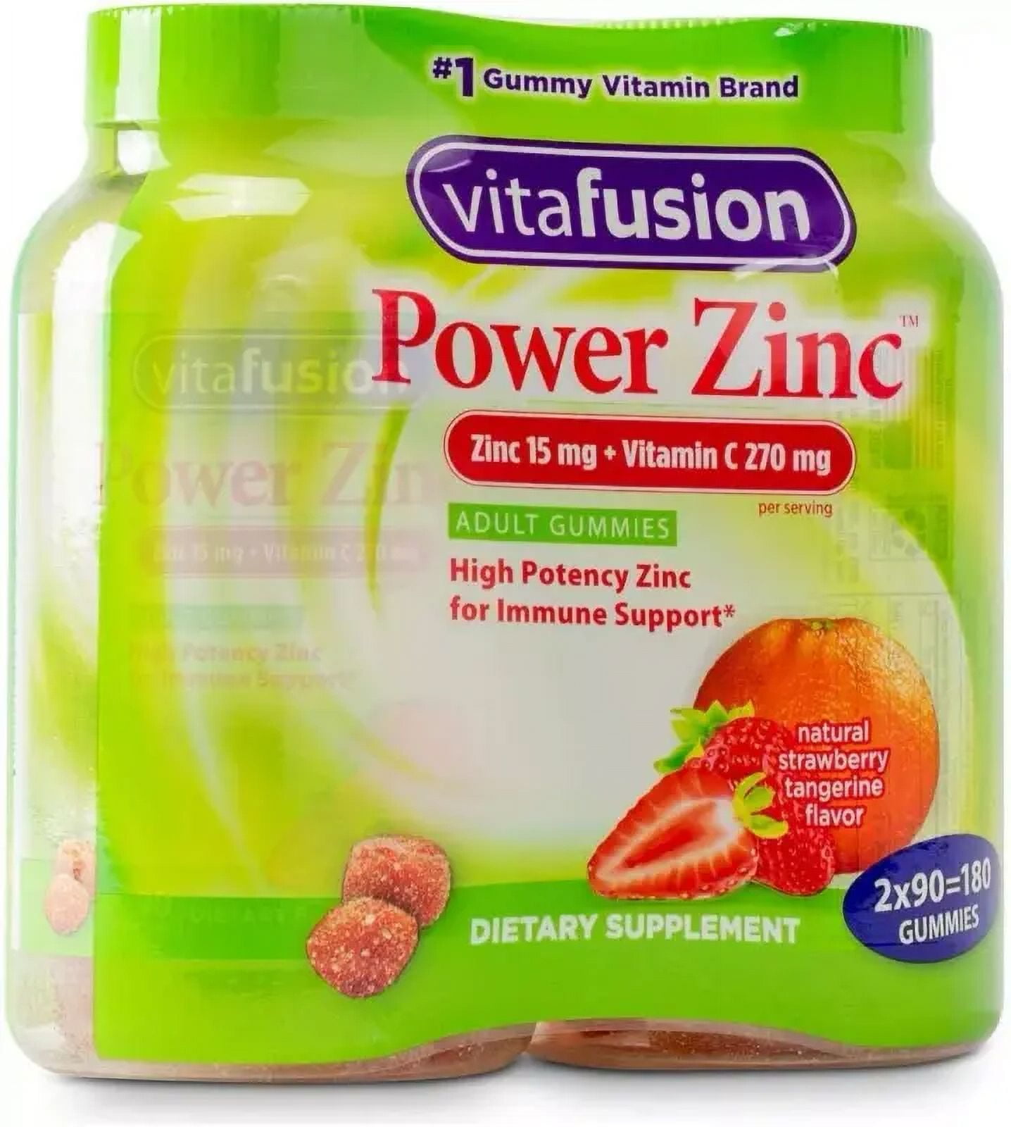 Vitazens Power Zinc Gummy Vitamin 2 Bottle (180 ct Totally ...