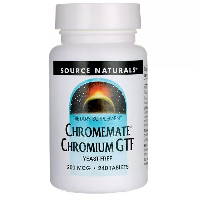 Vitazens Source Naturals Chromemate Chromium Gtf 200 mcg 240 Tabs ...