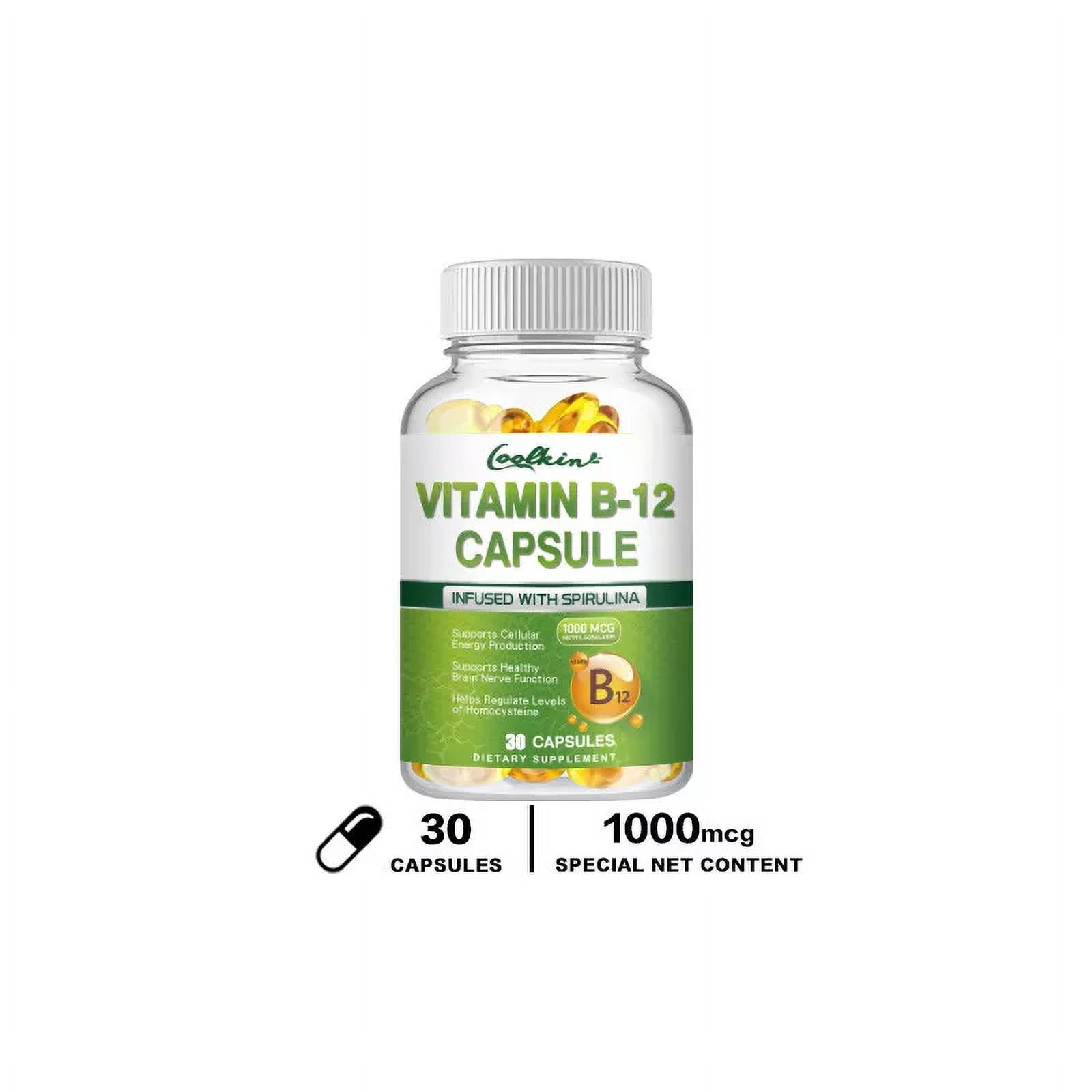 Vitazens Vitamin B-12 Methylcobalamin 1000mcg - Spirulina - Energy ...