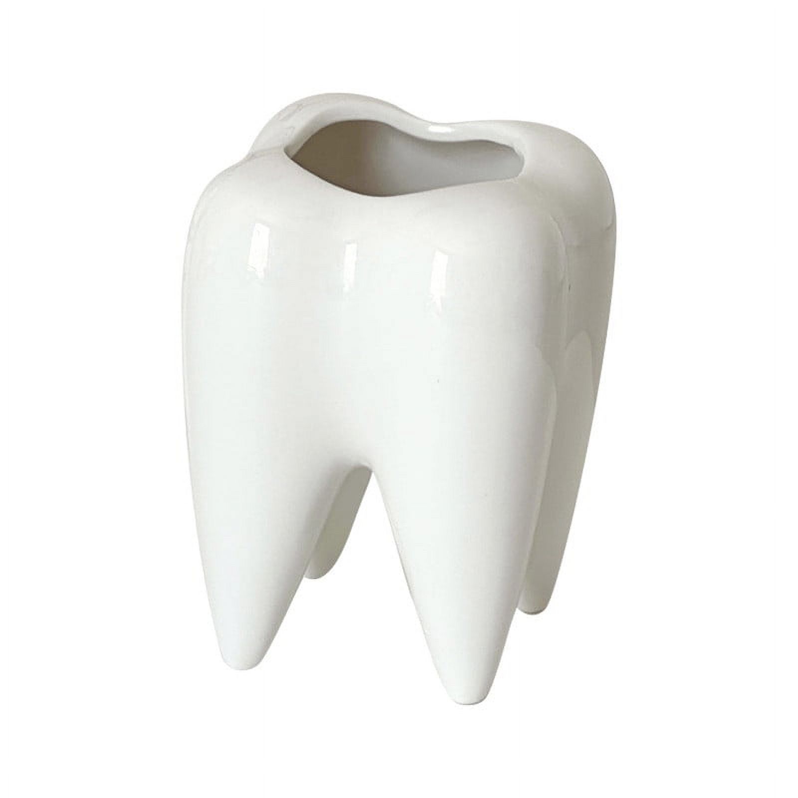 Vitbunana Tooth-Shaped Toothbrush Holder, Ceramic Toothbrush Holder ...