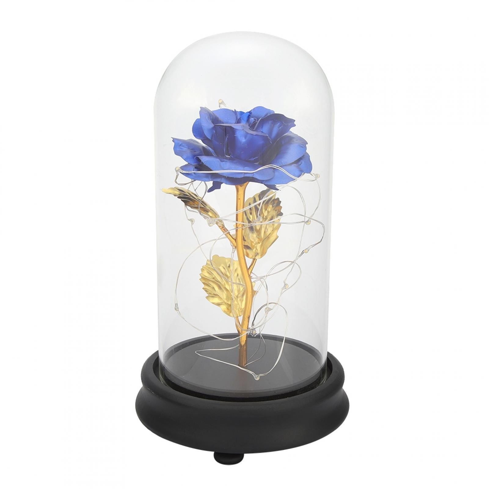 Vitdipy 24K Gold Plated Rose Flower LED Light with Plastic Cover Base ...