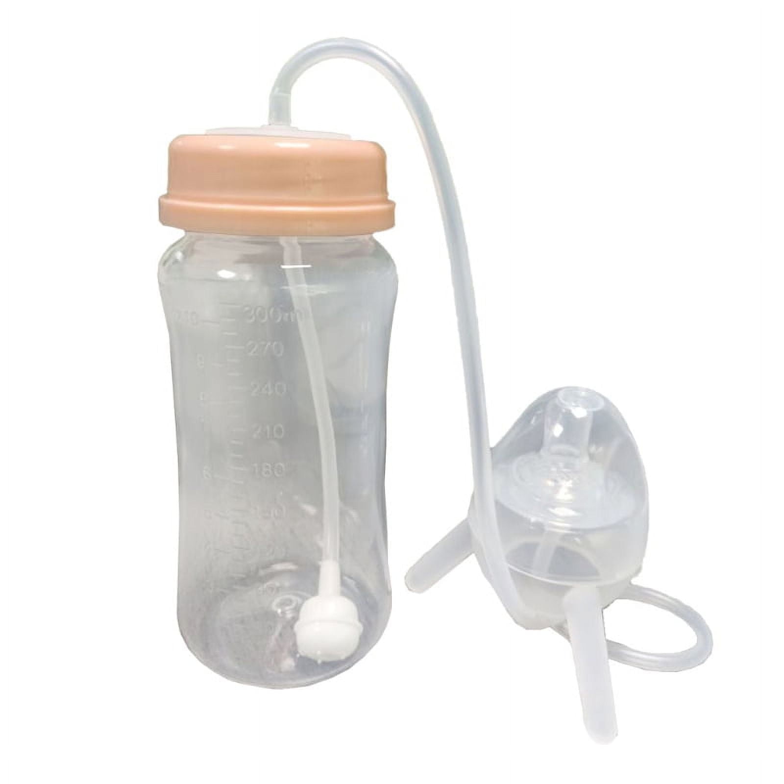 Vitdipy Self-Feeding Baby Bottle with Long Straw Handless Imitation ...