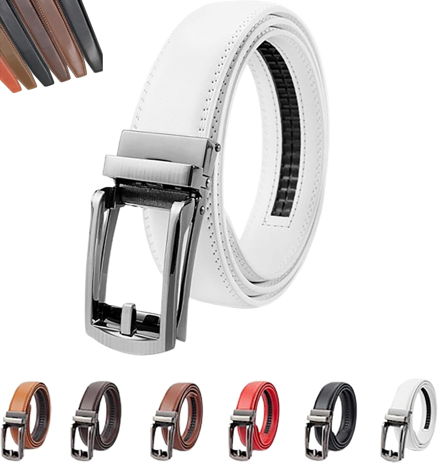 Vitello Ratchet Belt - Men's Leather Belt - Walmart.com