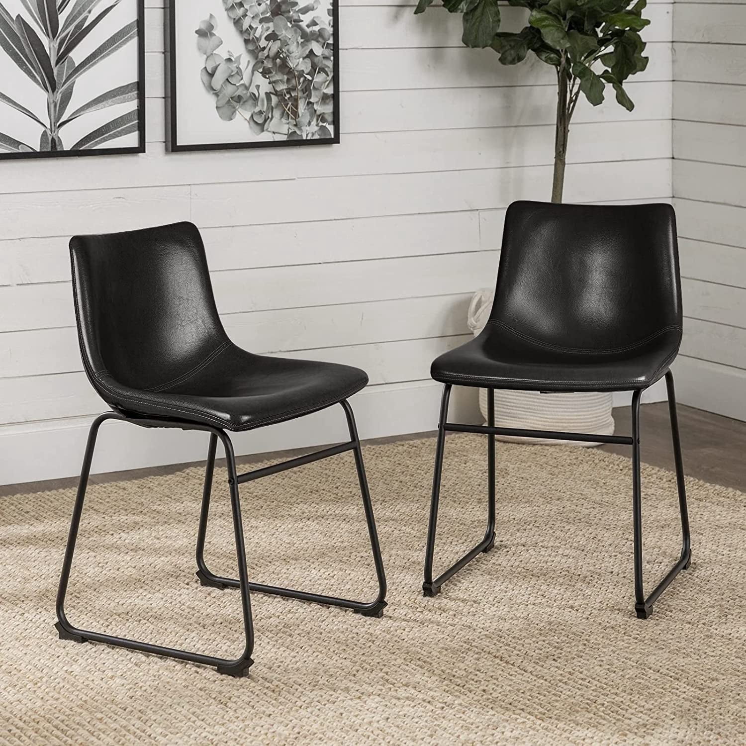 Vitesse 18 inch High Dining Stool, PU Faux Leather Kitchen Island Tall ...