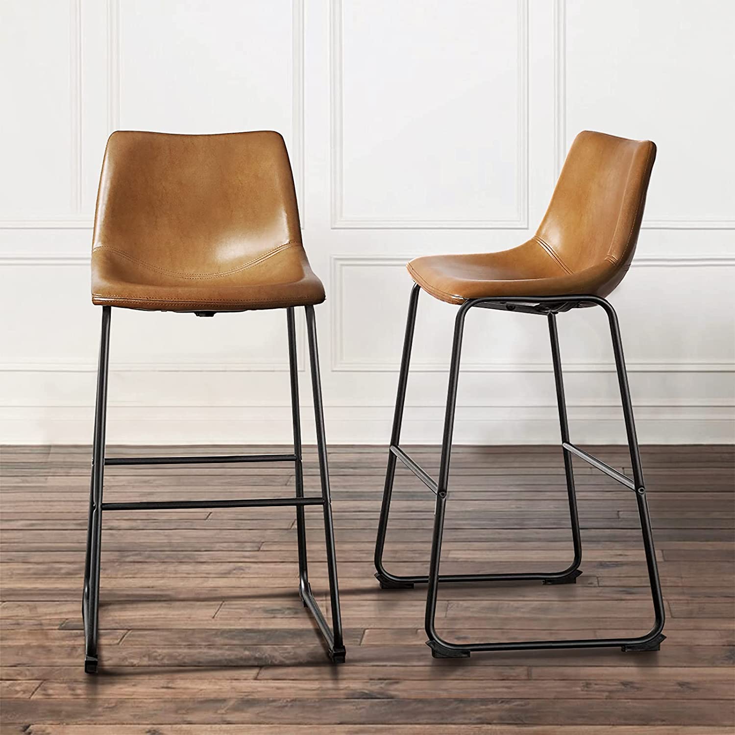 ACME Brooke 16" Stool in Faux Fur and Natural Legs - Walmart.com
