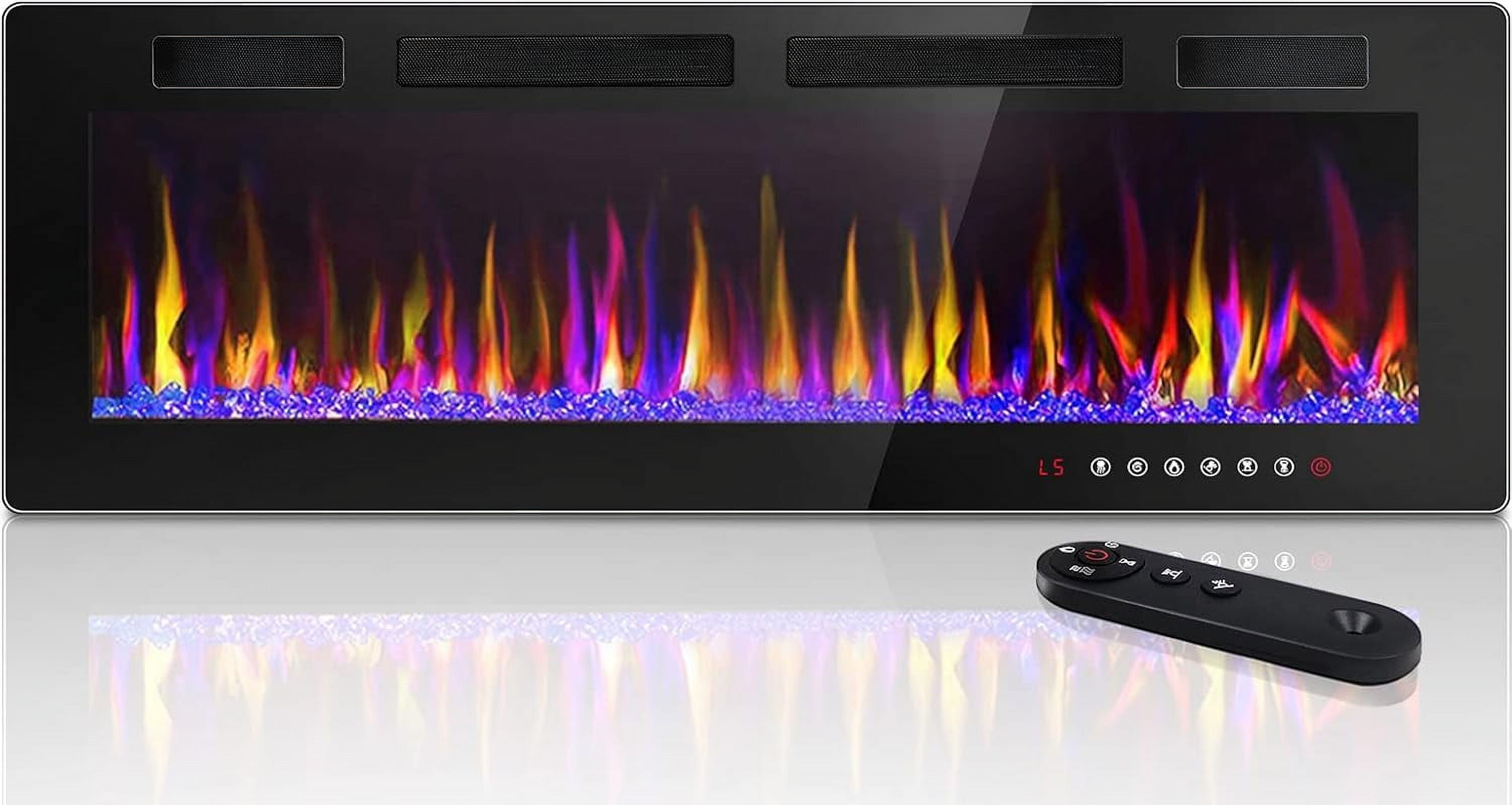 Vitesse 50 inch Electric Fireplace, Wall Mounted, 750/1500W, Touch ...