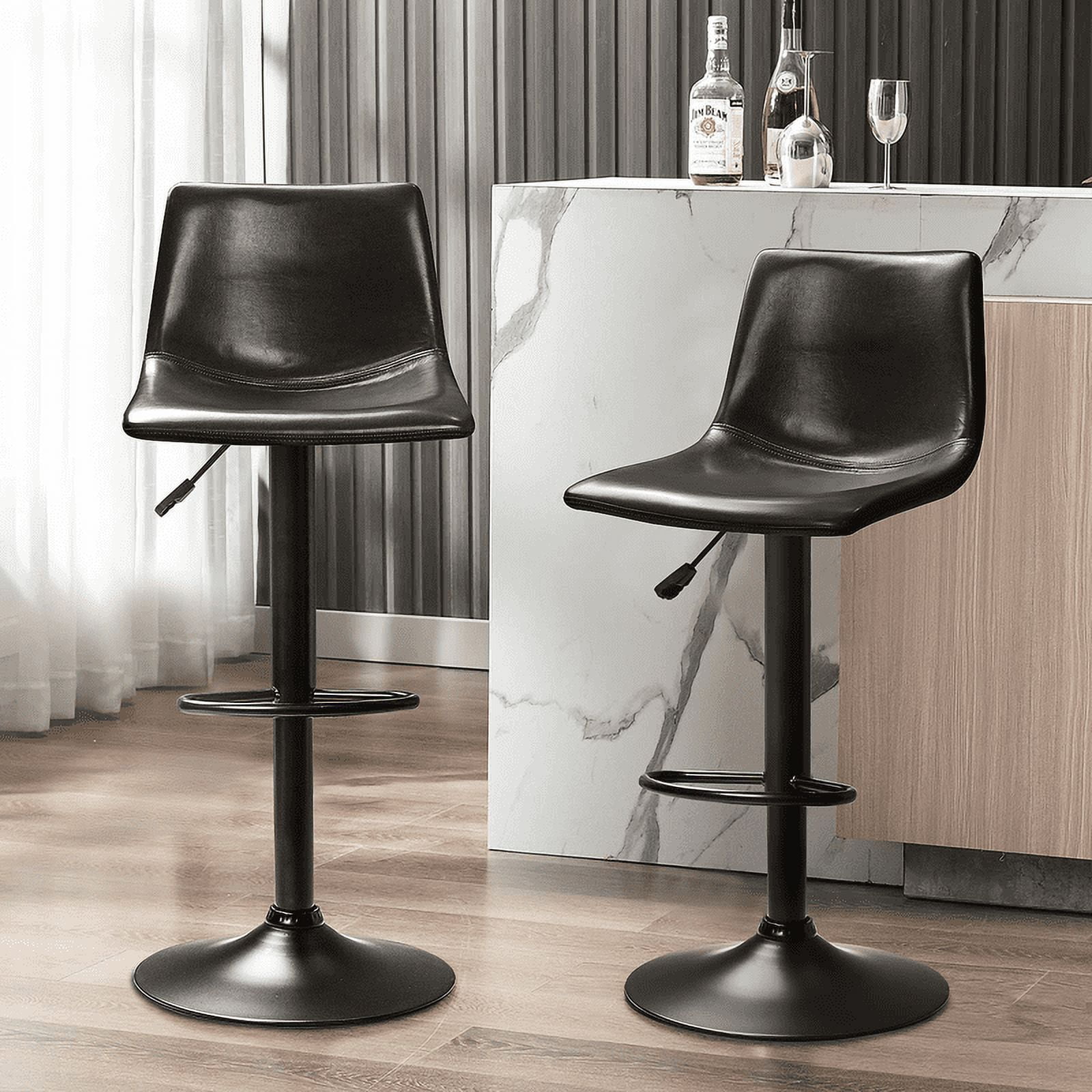 Vitesse Bar Stools Set of 2 Modern Swivel Bar Chairs, Barstools Counter ...
