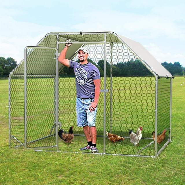 Vitesse Large Metal Chicken Coop, Walk in Wire Chicken coops Runs ...