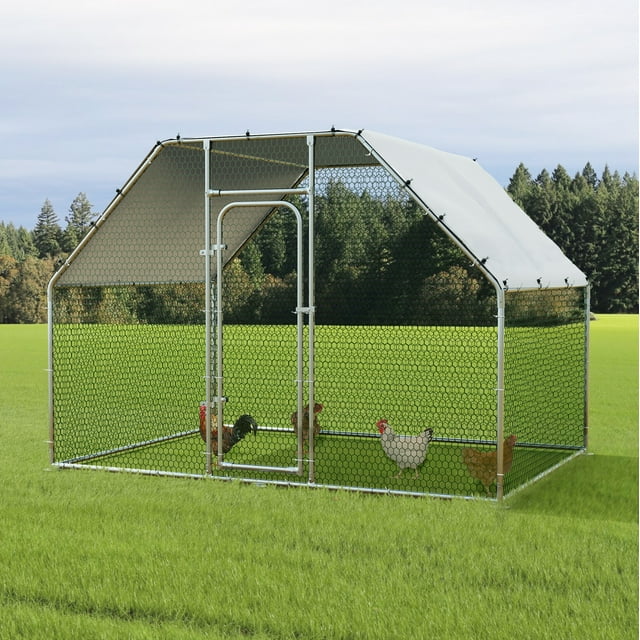 Vitesse Predator Proof Large Metal Chicken Coop, Weatherproof Walk in ...